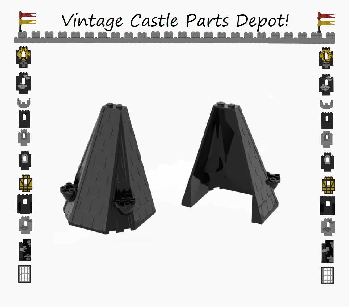 Vintage Lego Old Light Gray Castle Windows Walls Corner Arches Turrets ...
