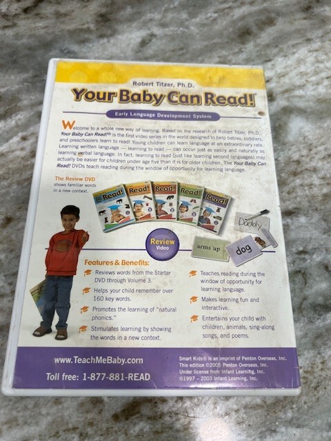 Your Baby Can Read Early Language Development Review DVD Ages 3 mths ...