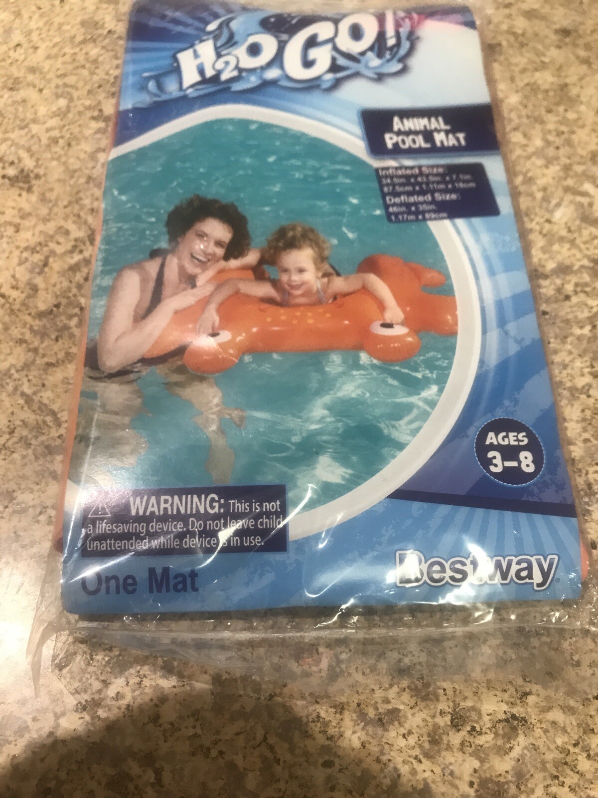 Lot 2 Bestway H20 GO! Inflatable Animal Pool Mat Orange Crab Floaty ...