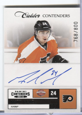 Matt Read Flyers Signed Panini Contenders 2011-12 768/800 242 ...
