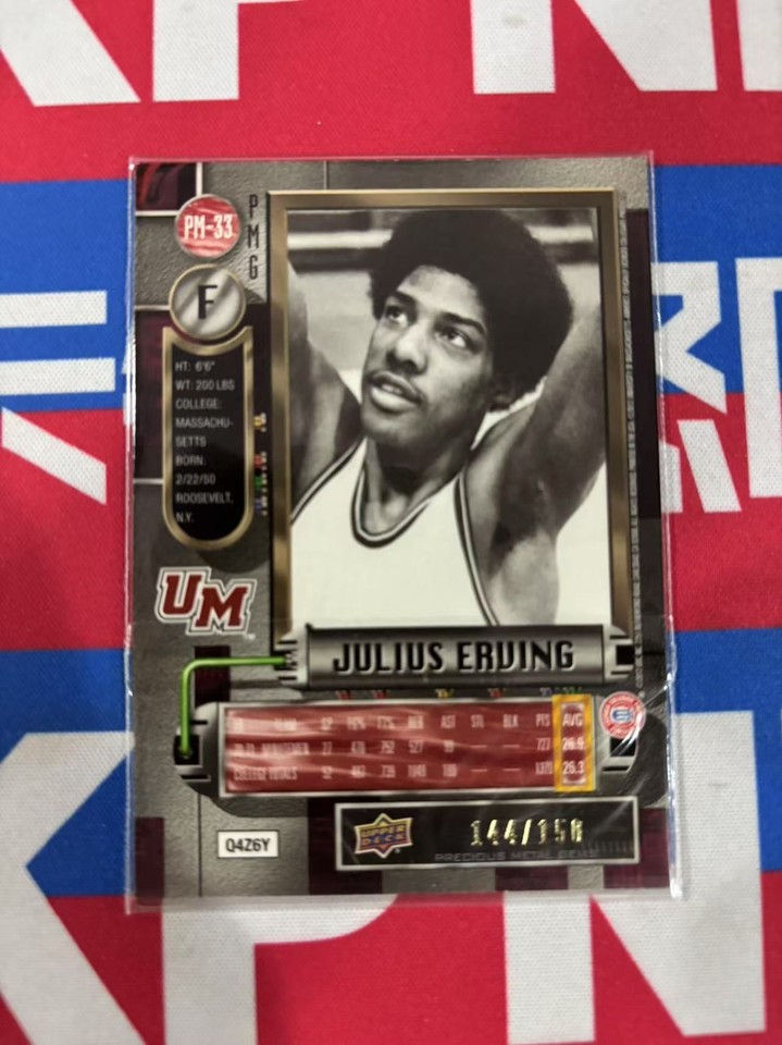 Julius Erving 2011-22 UD Fleer Retro Basketball Precious Metal Gems Red 144/150 | eBay