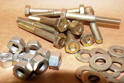 10 L9 1/4-20 x 2" Hex Head Bolts, 10 L9 Nuts, 20 L9 Washers. Complete ...