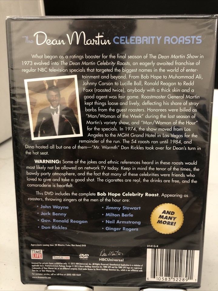 DEAN MARTIN - CELEBRITY ROASTS: BOB HOPE & Many Others Time-Life, DVD ...