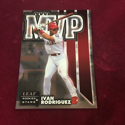 1998 Rookies & Stars IVAN RODRIGUEZ Leaf MVP /5000 Texas Rangers @JY50 ...