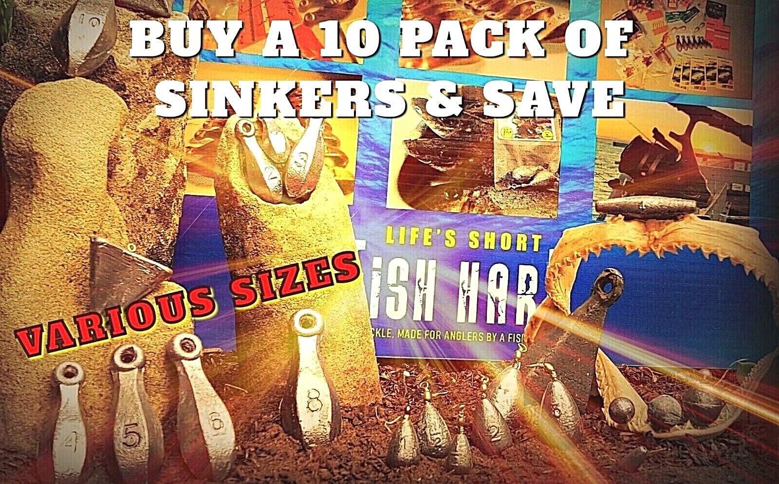 Fishing Sinkers, bulk buy, Snapper Sinkers FREE POSTAGE SIZES 4oz to ...