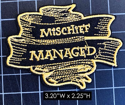 Warner Bros. Harry Potter: "Mischief Managed" Embroidered Iron On Patch | eBay