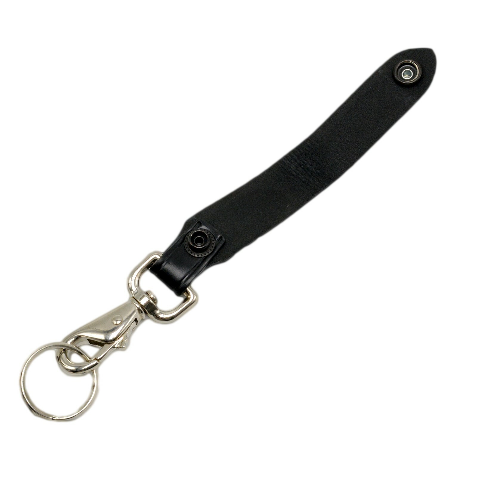 Leather Key Strap Police Belt Keeper Swivel Key Ring Chrome Corrections ...