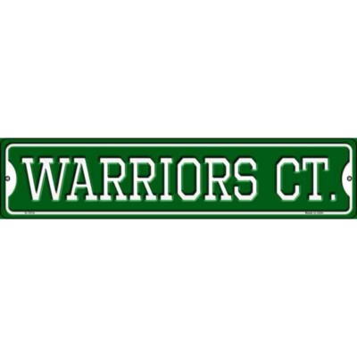 Warriors Ct 4"x18" metal street sign plaque Home Door Garage Wall Deco ...