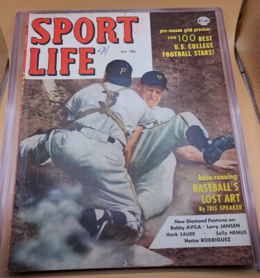 1952 Oct. Sport Life Magazine Ships In Mag Top Loader Whitey Lockman ...