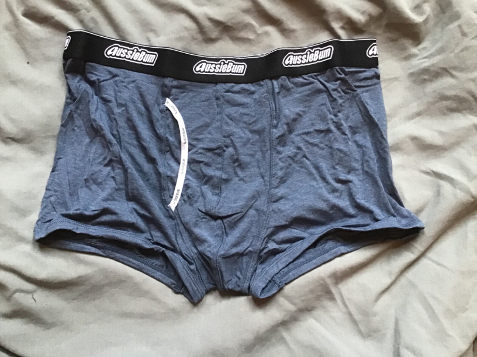 NEW STYLE SEXY AUSSIEBUM ESSENTIAL BAMBOO HIPSTER TRUNKS BLUE MARLE ...
