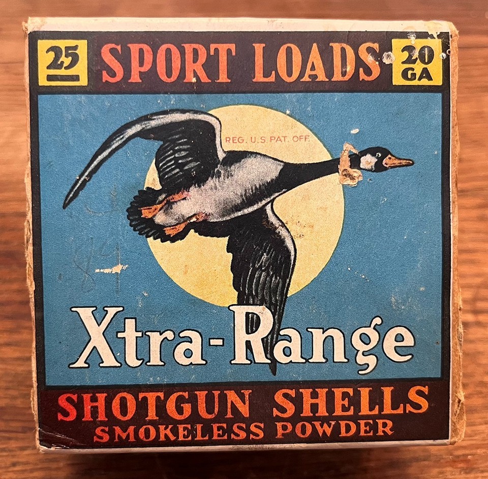 VINTAGE SEARS SPORT LOADS GOOSE 20 GAUGE 2-PIECE SHOTGUN SHELL BOX ...