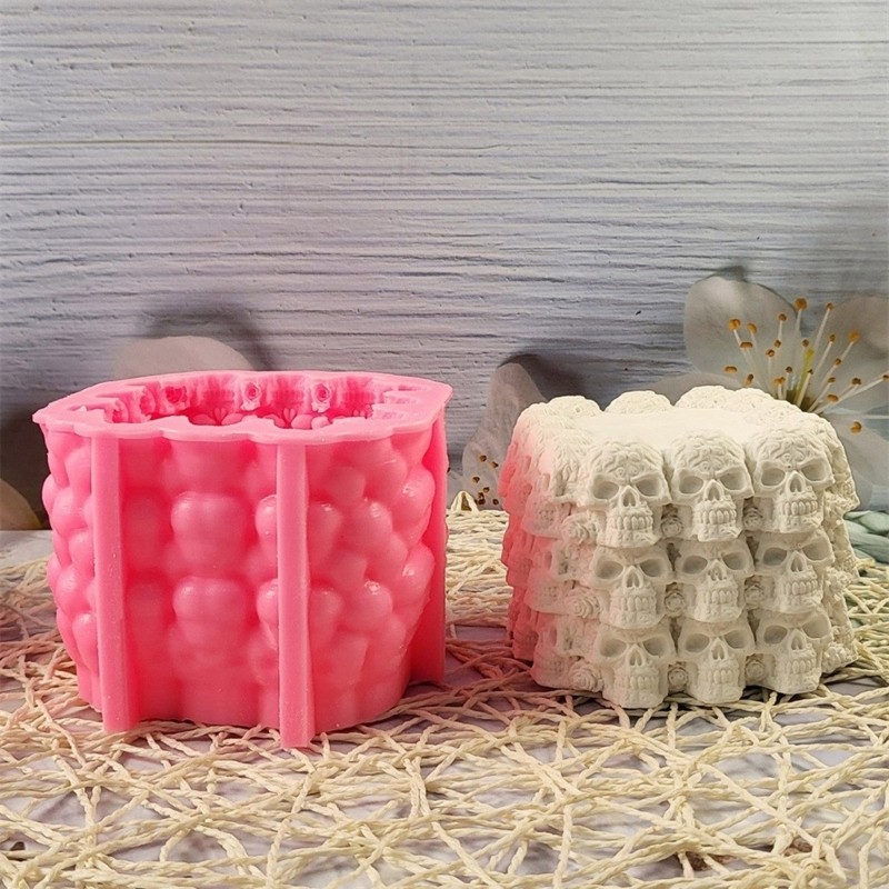 Halloween Skull Cube Silicone Molds for Epoxy Resin, Halloween Party ...