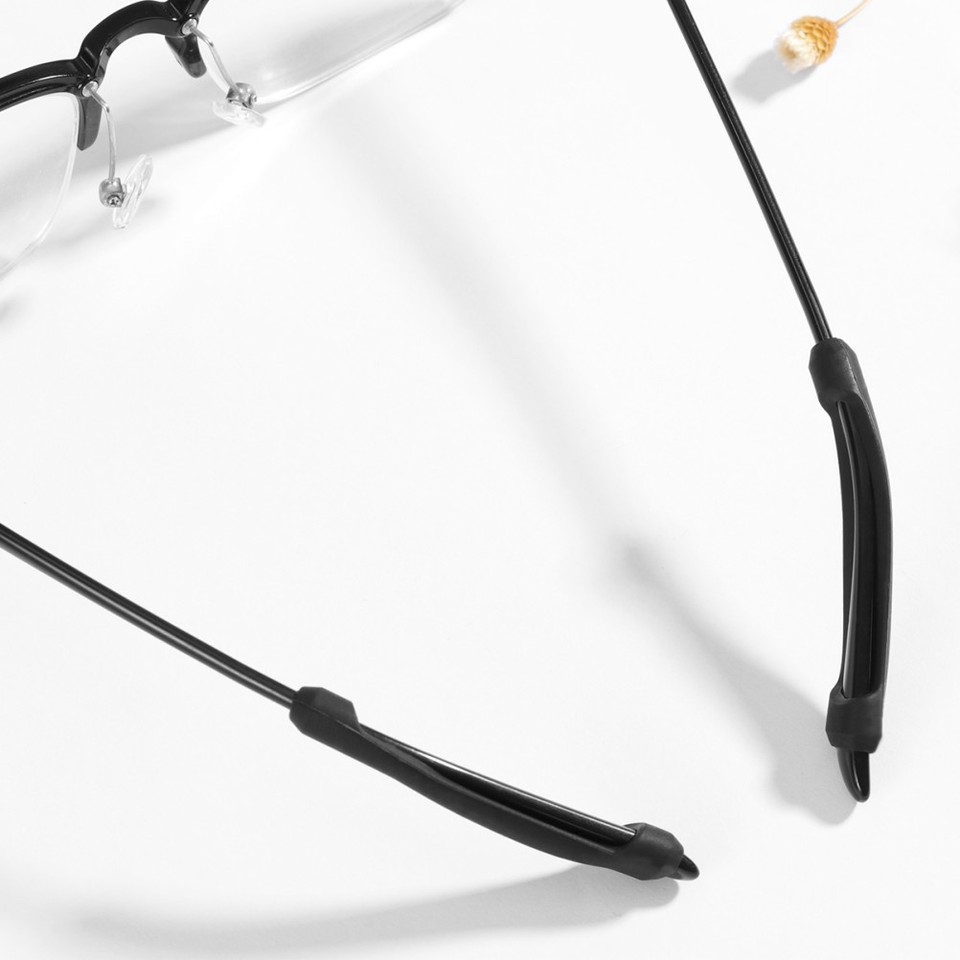 5 Pairs Black Silicone Ear Hooks for Eyeglasses Sunglasses Anti Slip ...