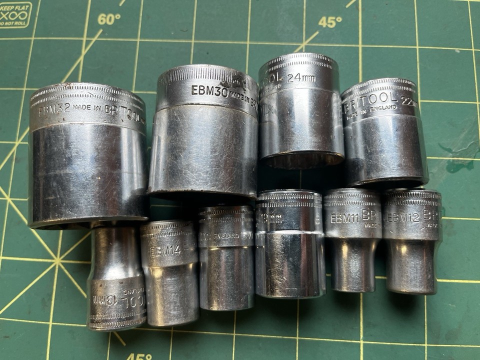 Set Of Metric Britool Sockets 11-32 mm 1/2 Drive | eBay UK