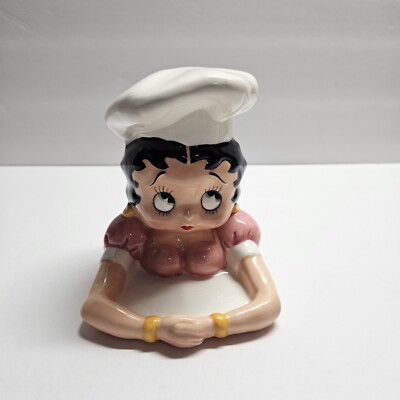 Vandor 1995 BETTY BOOP Ceramic Chef Dish Salt & Pepper Shaker Holder | eBay