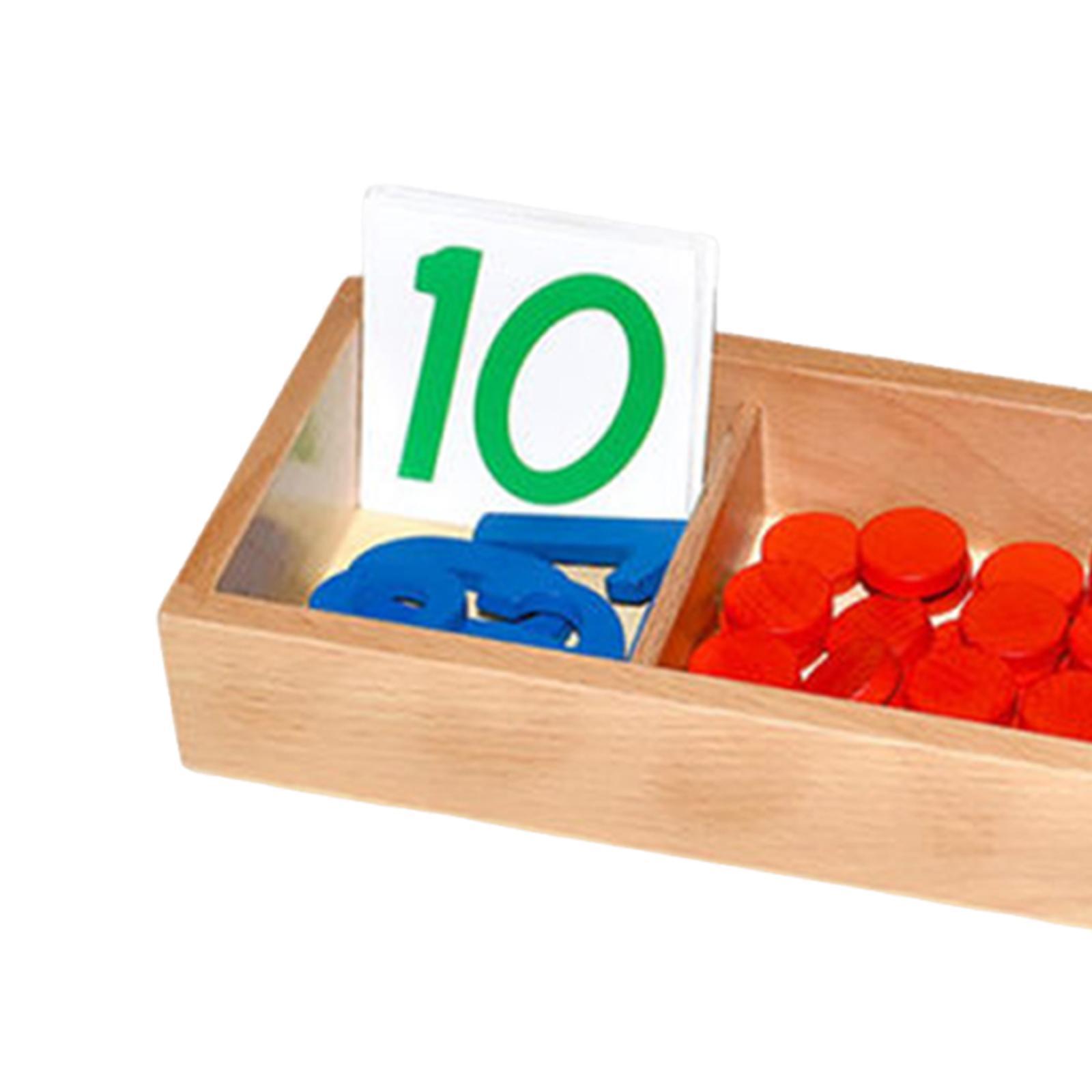 Montessori Math Numbers Cards & Counters Set for Preschool Kids ...