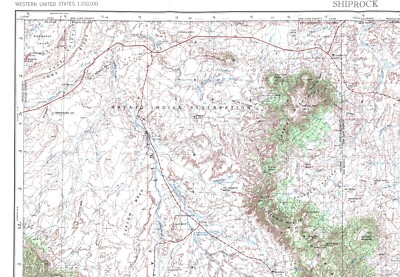 Shiprock, New Mexico-Arizona-Colorado-Utah 1969 Map US Army USGS 1: ...