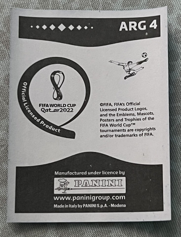 FIFA World Cup Qatar 2022 Panini Blue Parallel Sticker ARG4 Franco ...