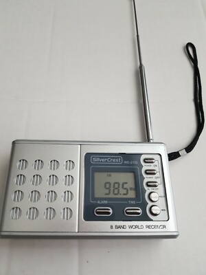 Silvercrest WE-2100 Small Portable World Receiver 8 Band Radio Alarm ...