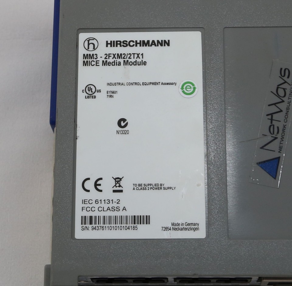 HIRSCHMANN MM3-2FXM2/2TX1 MICE MEDIA MODULE | eBay
