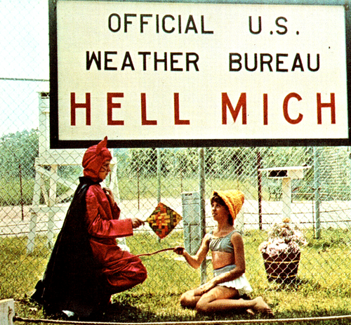 Hell MI Michigan Postcard Devil Bikini Girl | eBay