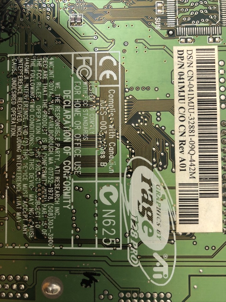 ATI Rage 128 Pro Graphics DP/N 041MJU C/O CN Rev A01 | eBay