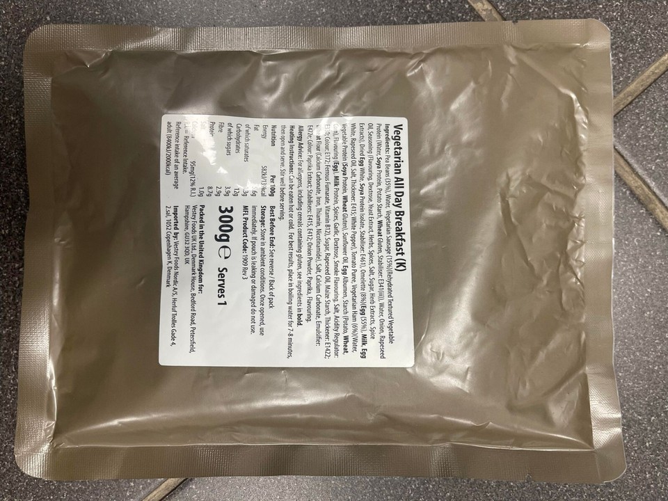 British Army MOD Ration Pack Meals Camping MRE Food Survival Scouts ...