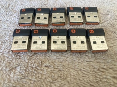 Lot of (10) Logitech USB Nano Unifying Receivers for Mouse Keyboard C ...