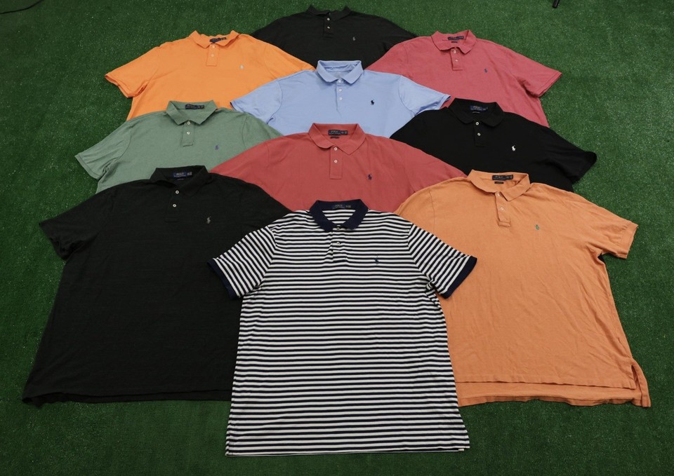 Lot of 10 Polo Ralph Lauren Classic Fit Shirt Polos Cotton XXL Y117 | eBay