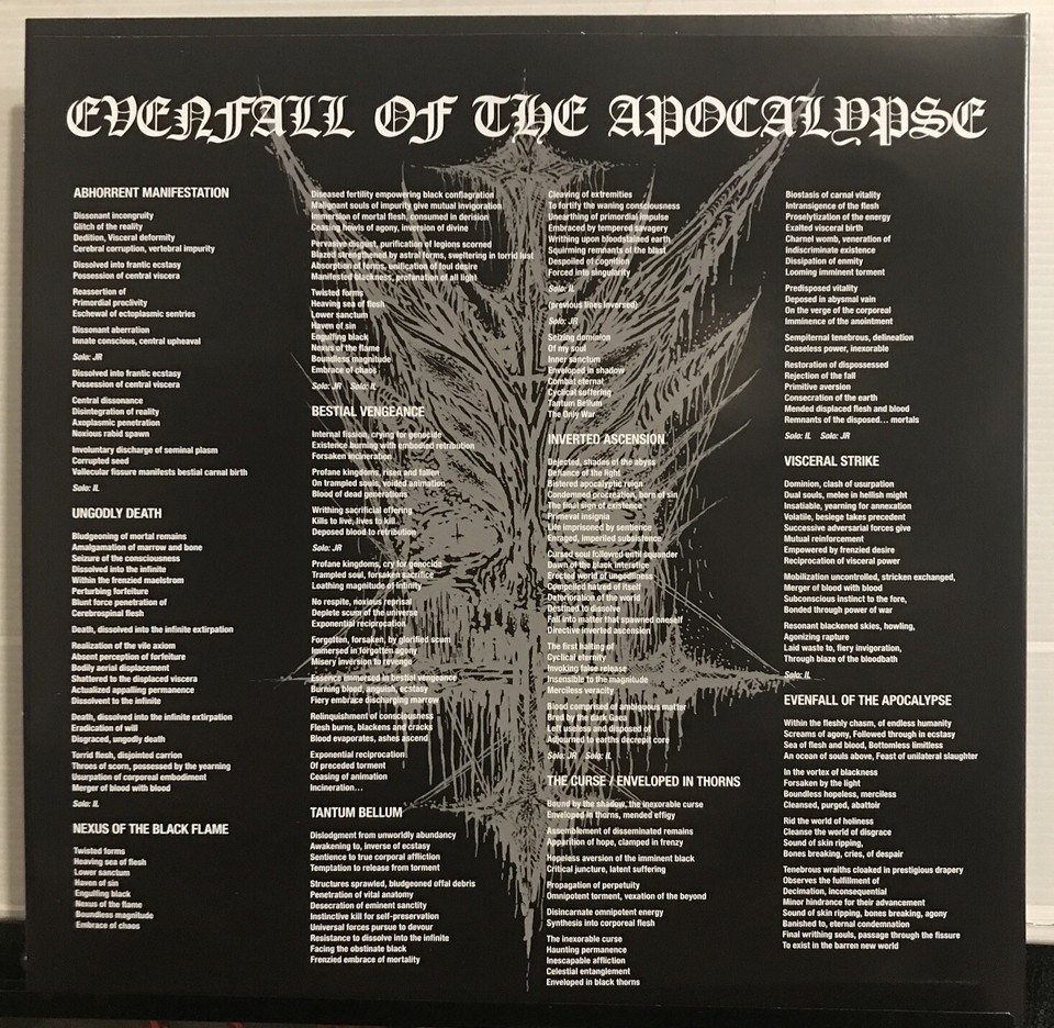 Ascended Dead - Evenfall Of The Apocalypse LP 2023 20 Buck Spin [Silver ...