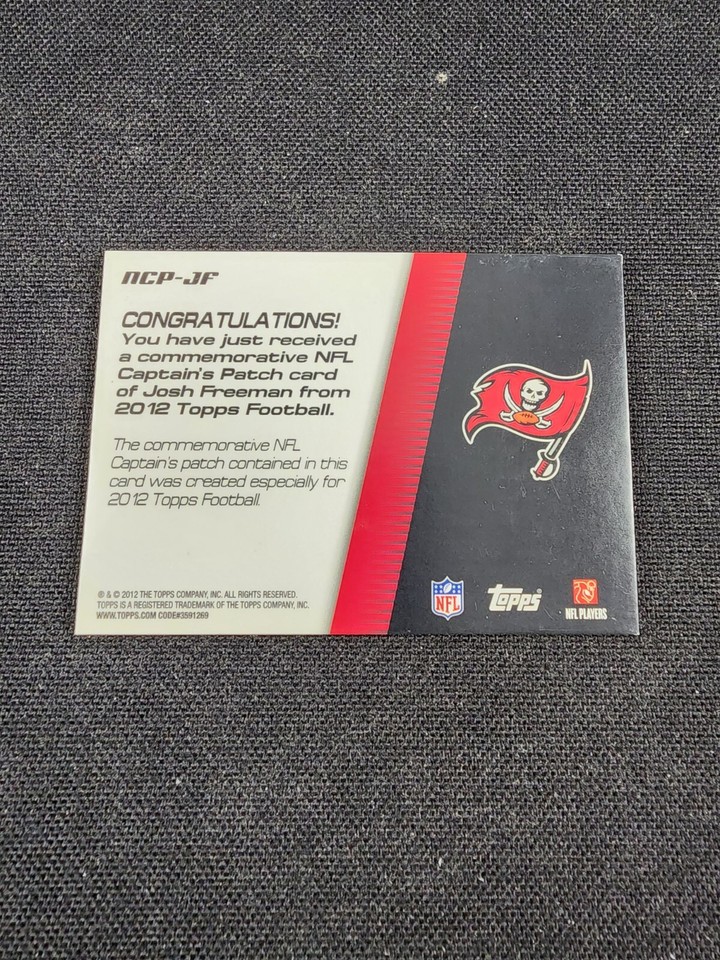 2012 Topps NFL Captain's Patch Josh Freeman #NCP-JF Patch | eBay