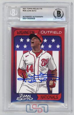 Juan Soto Nationals Signed Autographed 2021 Topps Project 70 #520 BAS ...
