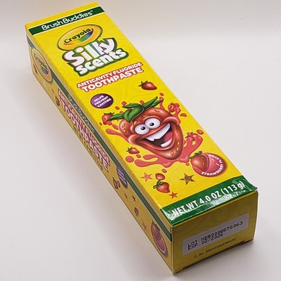 Crayola Silly Scents Brush Buddies Strawberry Flavor Kids Toothpaste 4 ...