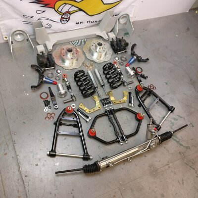 53-56 Ford F100 COIL-OVER MUSTANG II IFS 2" Drop 5x5.5 Power LHD Rack ...