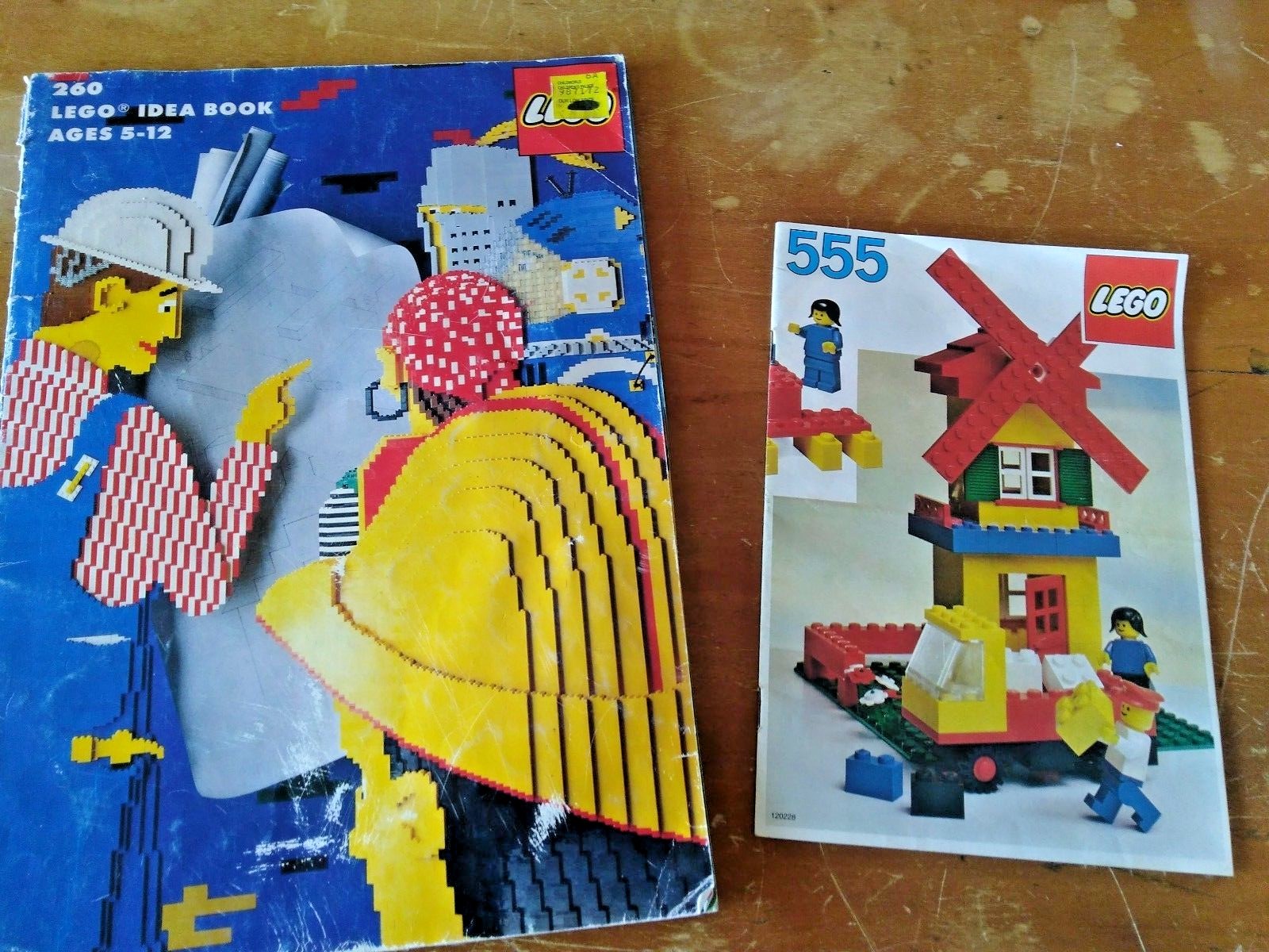 260 LEGO Vintage Idea book 1990 & Lego set 555 building instructions ...