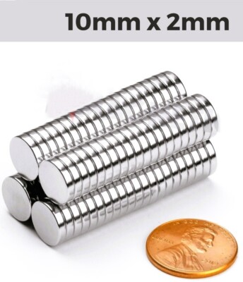 Very Strong Magnet N52 Neodymium Magnets 100 psc 10mm*2mmfor Fridge ...