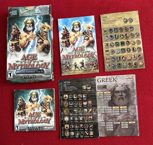 Age Of Mythology PC Game 2 CDs Microsoft 2002 w/ Original Box Manual ...