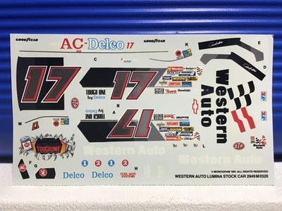 Vintage #17 Western Auto Lumina Stock Car AC-Delco MODEL DECAL ORIGINAL ...