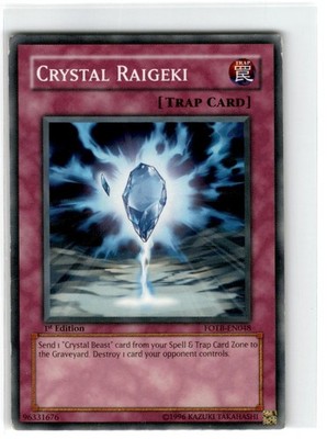 Yu-Gi-Oh! Crystal Raigeki Common FOTB-EN048 Heavily Played 1st Edition ...