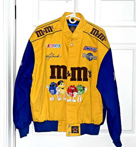 JH Design Nascar Racing Team Ken Shrader M & M Yellow Jacket Size Large ...