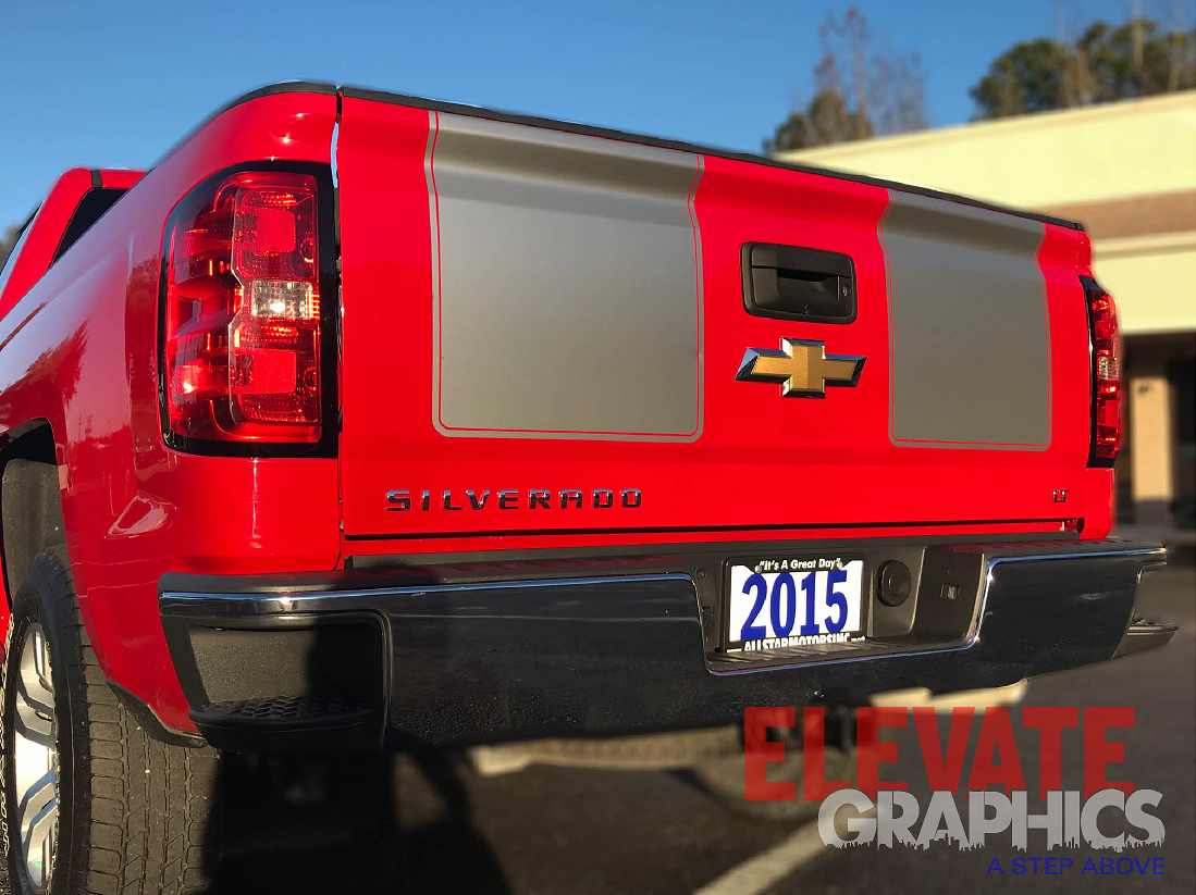 Fits Chevy Silverado Graphics Rally Hood Vinyl Stripes Decals Stickers ...