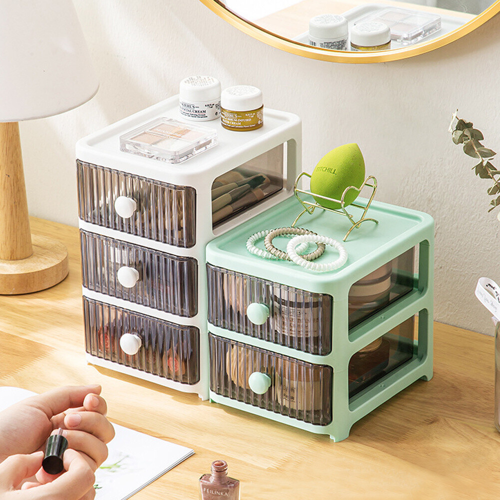 Stackable Plastic Drawers Storage Draw Box Tower Table Mini Desktop ...