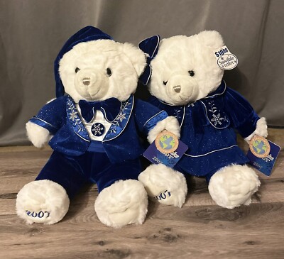 2007 Christmas Snowflake Blue Save Our Earth Teddy Bear Stuffed Animals ...