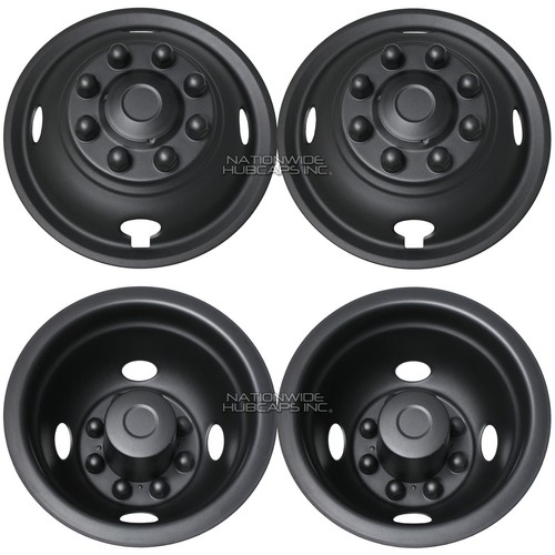 Chevy GMC 3500 16" BLACK Dual Steel Wheel Simulators Dually Rim Liners ...