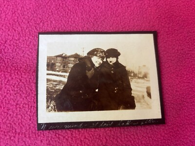 1920 OREGON ogle county ILLINOIS vintage PHOTO building WOMEN hats ...
