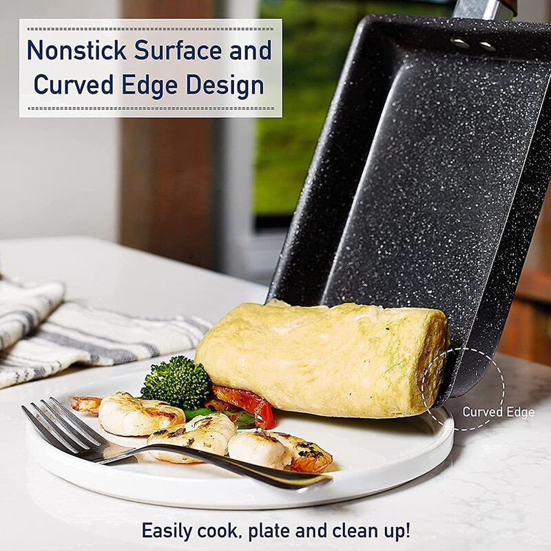 Tamagoyaki Pan Japanese Omelette Pan, Non-Stick Pan Coating Square Egg ...