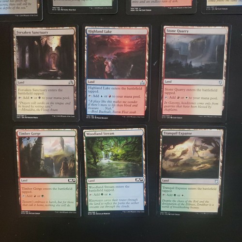 MTG Dual Tapped Lands Lot x10: Foul Orchard, Meandering, Cinder Barrens ...