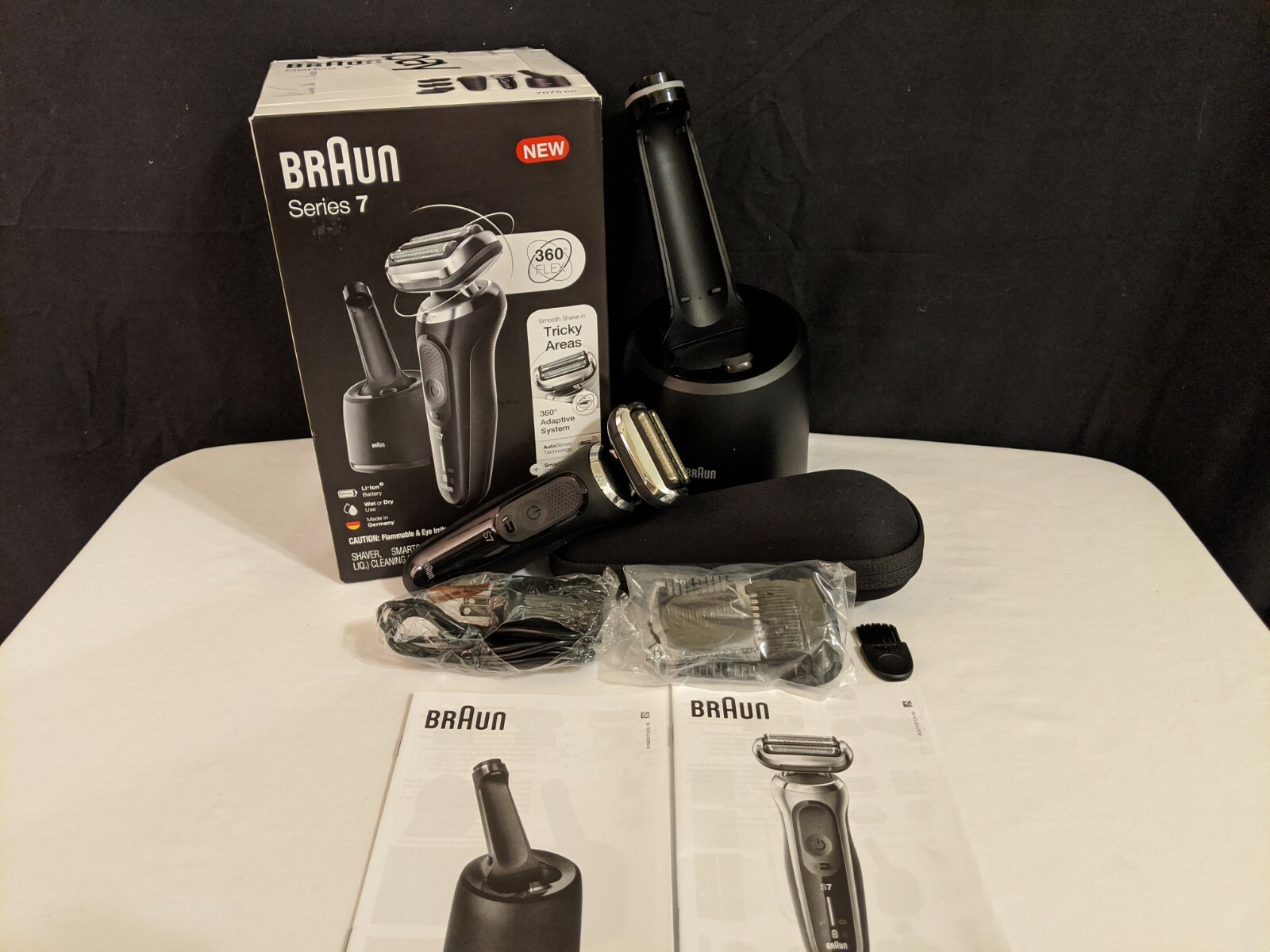 Braun Electric Razor for Men Series 7 7075cc 360 Flex Head Wet/Dry ...