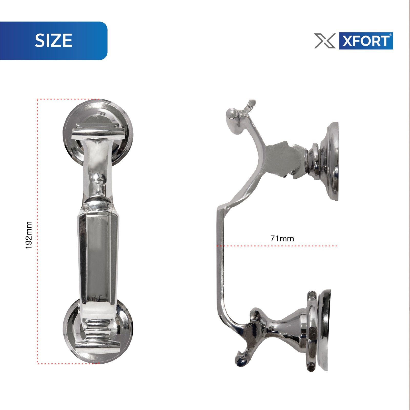 XFORT® Doctor Door Knocker Polished Chrome | eBay