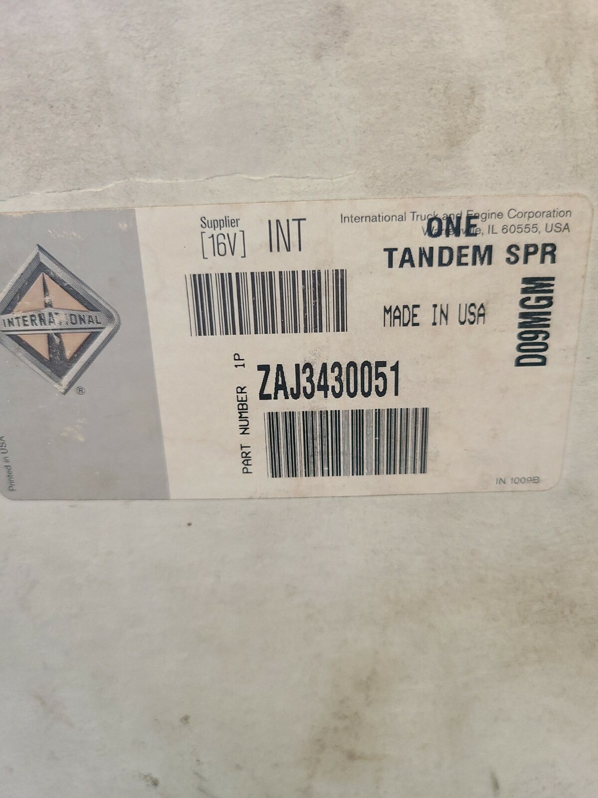 Genuine International ZAJ3430051 Brake chamber Tandem spring for sale ...
